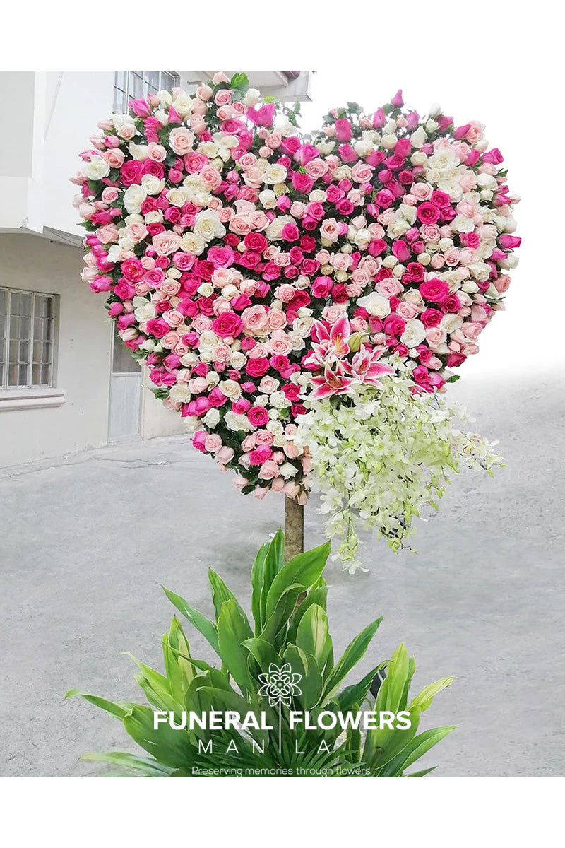 Full of Love Sympathy Flower Stand – Funeral Flowers Manila